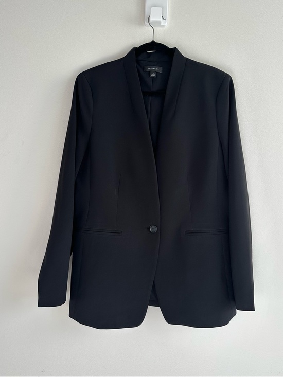 Ann Taylor | Jackets & Coats | Ann Taylor The Long Collarless Blazer In ...